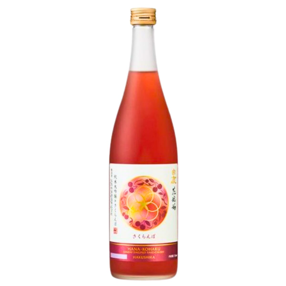 Hakushika Hana Kohaku Junmai Daiginjo Cherry 720ml - Japa's - Bebidas Especiais